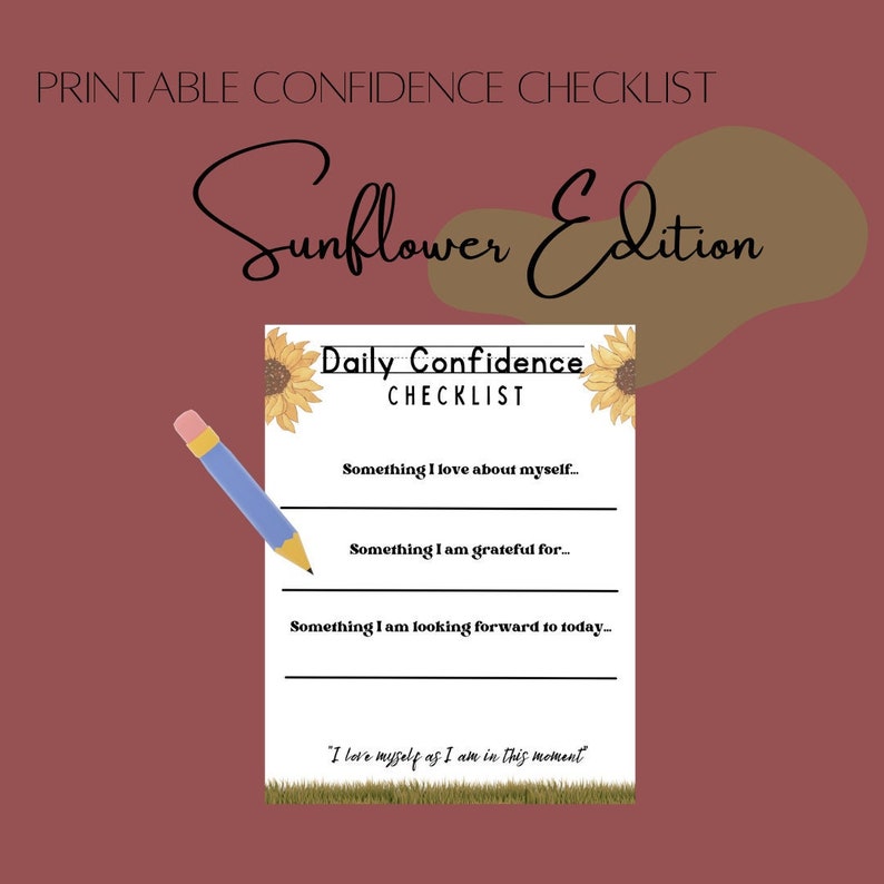 Confidence Checklist, Build Confidence, Confidence Template, Kids ...