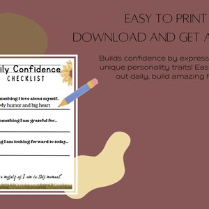 Confidence Checklist, Build Confidence, Confidence Template, Kids ...