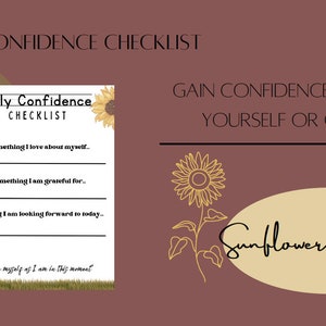 Confidence Checklist, Build Confidence, Confidence Template, Kids ...