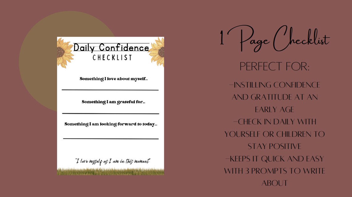 Confidence Checklist, Build Confidence, Confidence Template, Kids ...