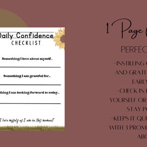Confidence Checklist, Build Confidence, Confidence Template, Kids ...