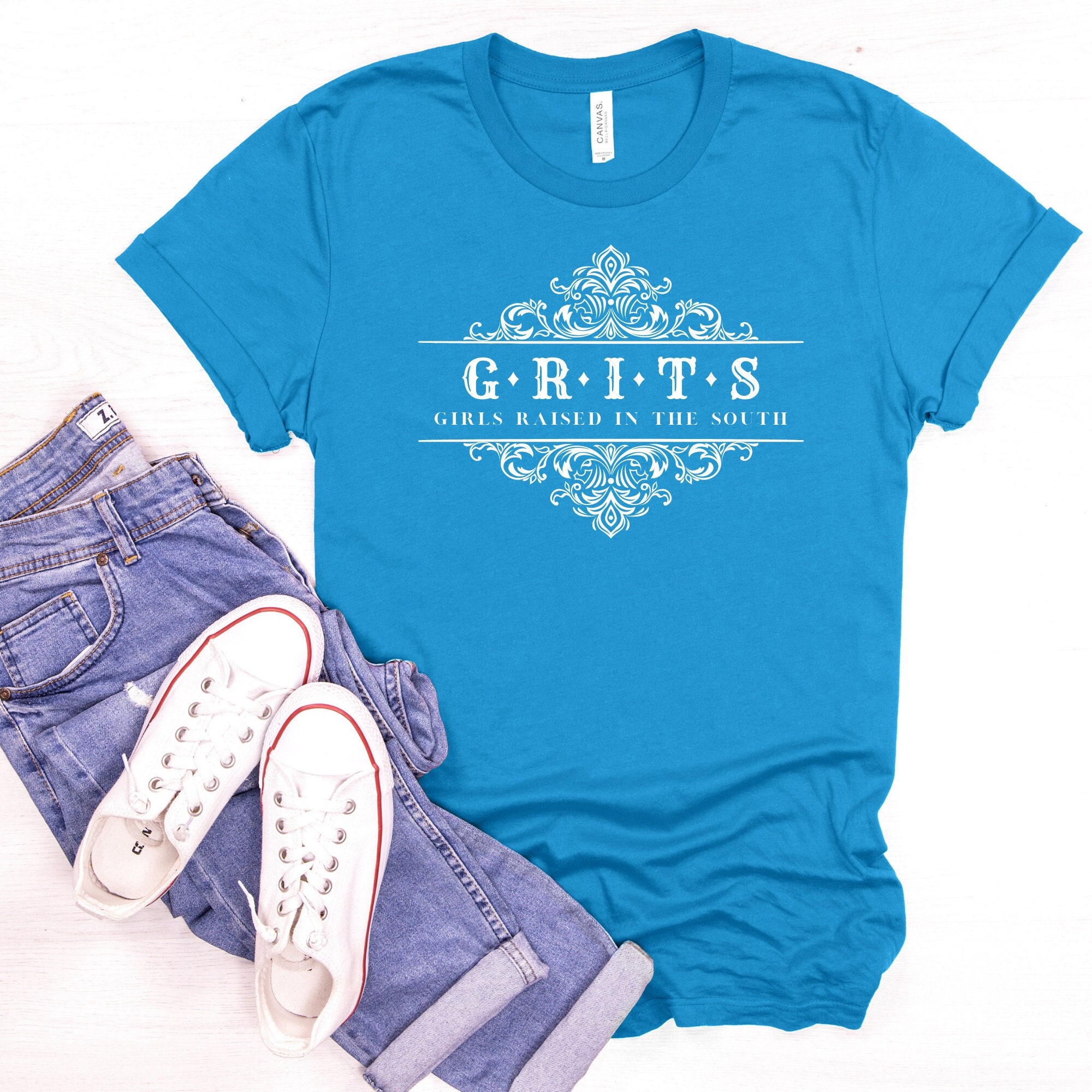 GRITS Girls Raised in the South T Shirt, Acronym Shirt, Fun Girly Shirt ...