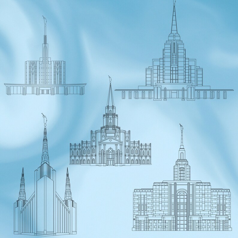 American LDS Temple Bundle 91 Total LDS Temple Svg LDS Temple Dxf - Etsy