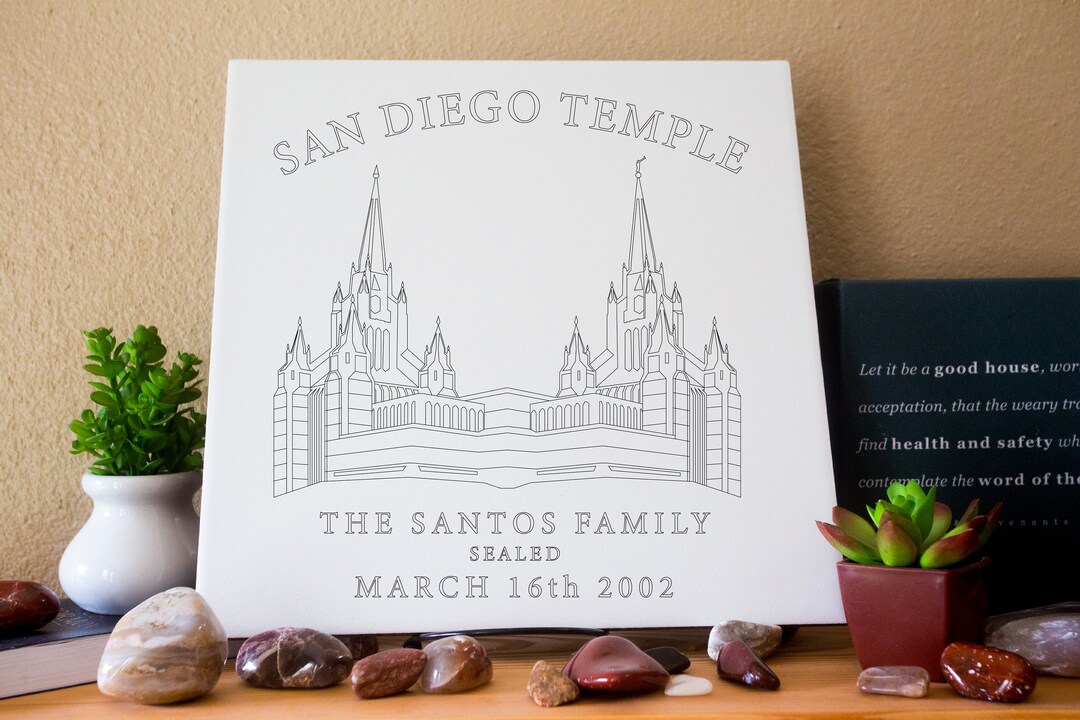 Personalized San Diego California LDS Temple | LDS Gift | LDS Baptism ...