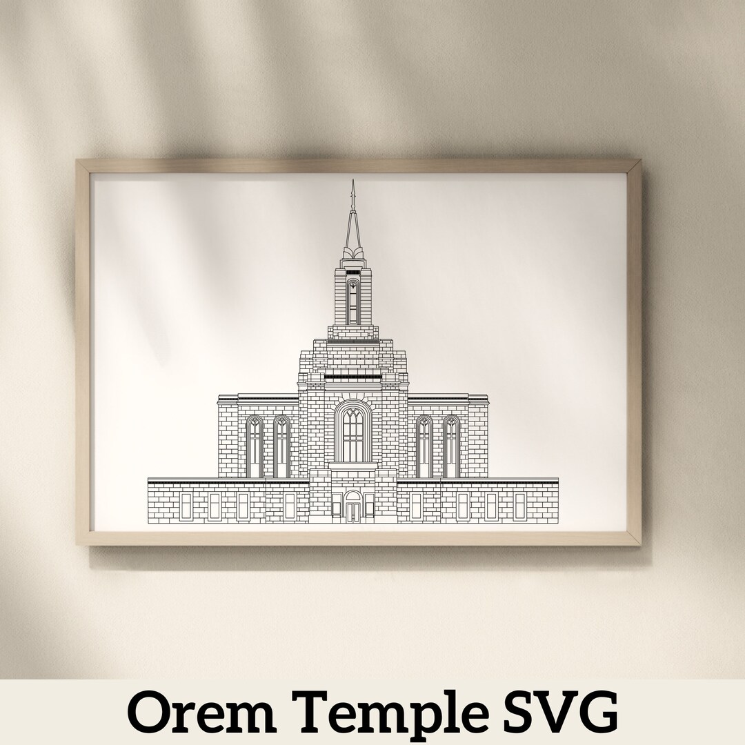 Orem Utah LDS Temple | Digital Download | SVG File | PNG File | Vector ...