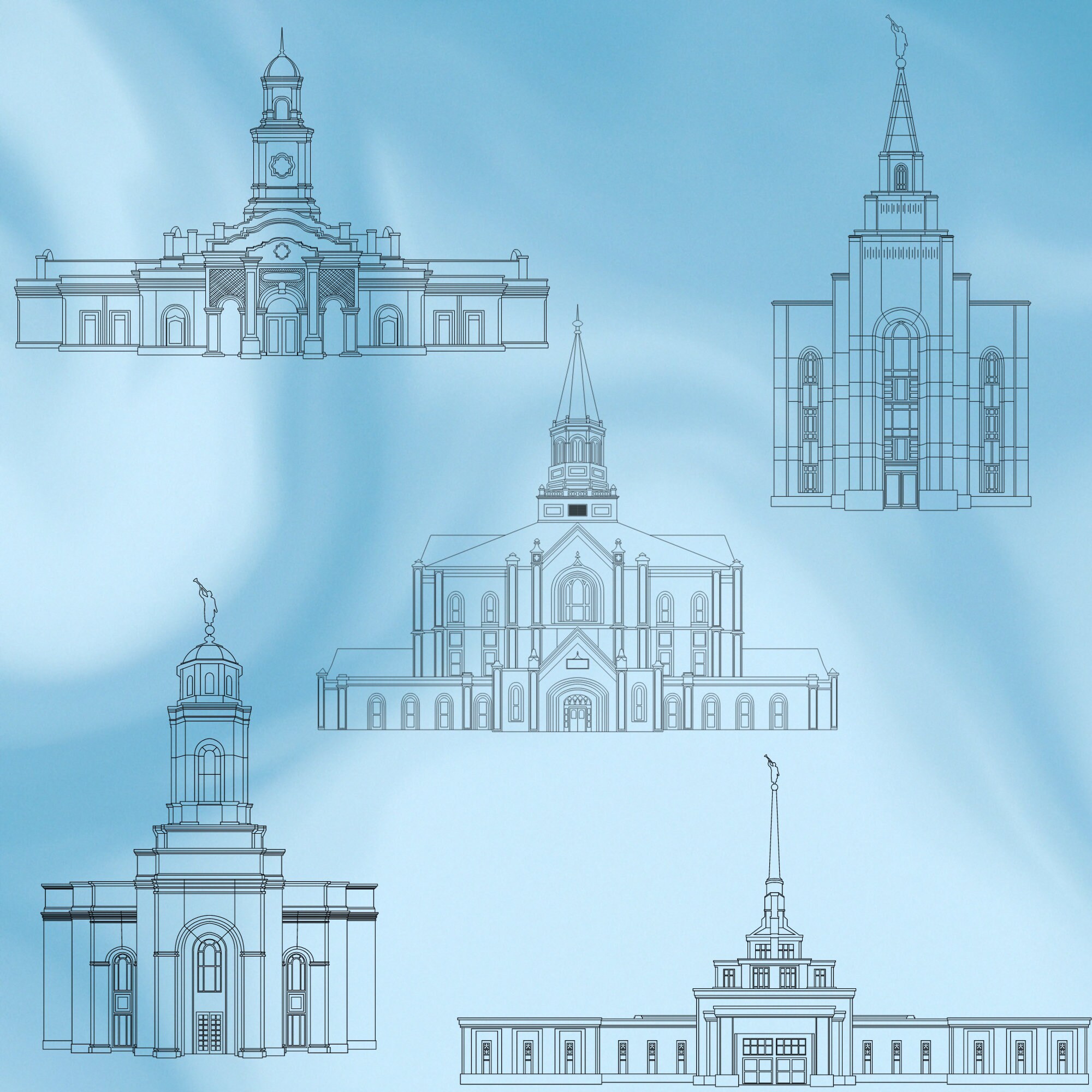 American LDS Temple Bundle 91 Total LDS Temple Svg LDS Temple Dxf - Etsy