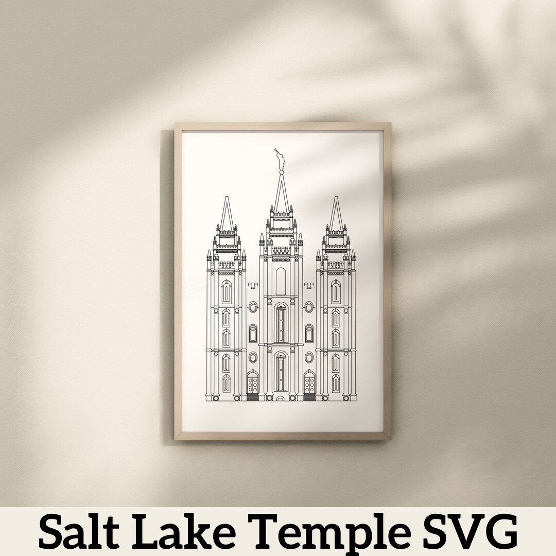 Salt Lake LDS Temple | Digital Download | SVG File | PNG File | Vector ...