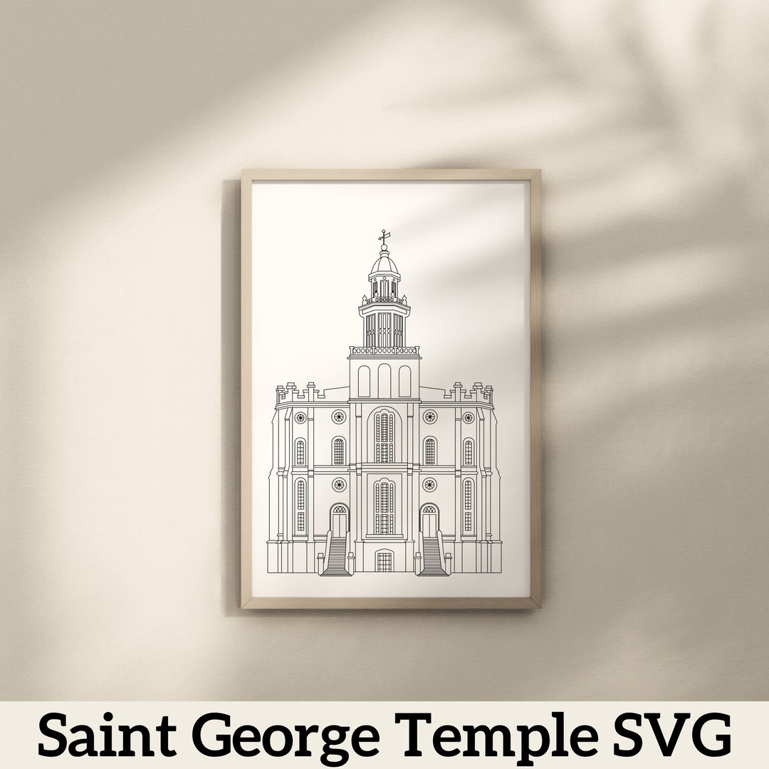 Saint George Utah LDS Temple | Digital Download | SVG File | PNG File ...