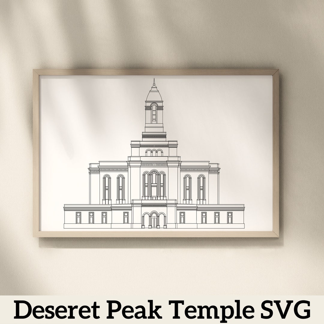 Deseret Peak, Utah LDS Temple | Digital Download | SVG File | PNG File ...