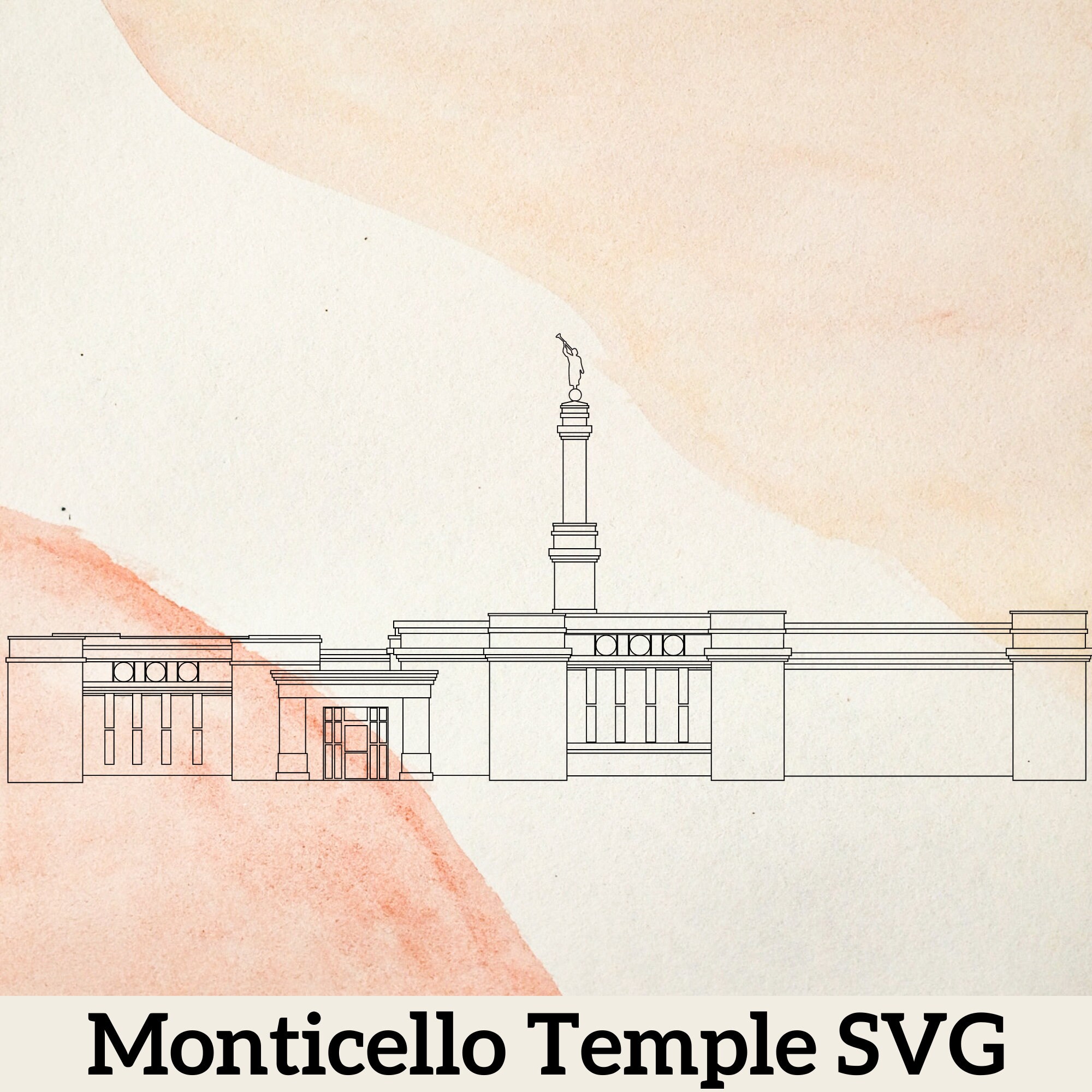 Monticello Utah LDS Temple Digital Download SVG File PNG - Etsy