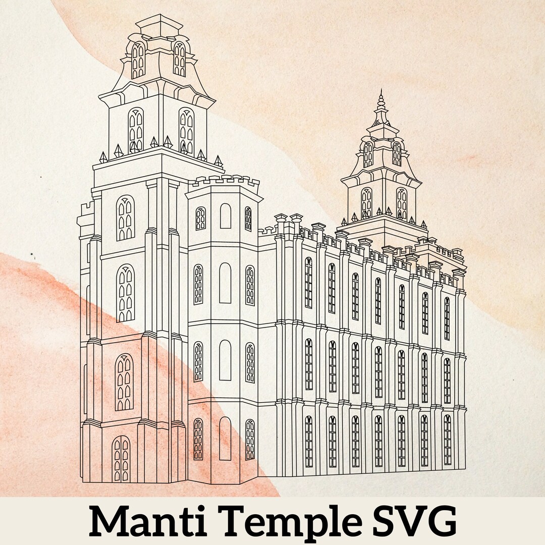 Manti Utah LDS Temple Digital Download SVG File PNG File - Etsy