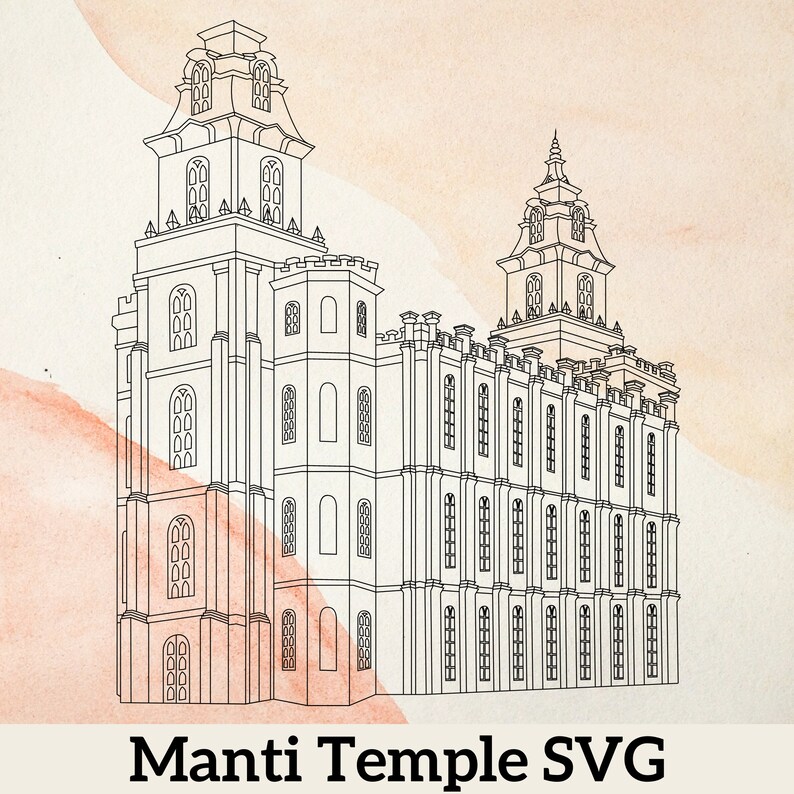 Manti Utah LDS Temple Digital Download SVG File PNG File - Etsy