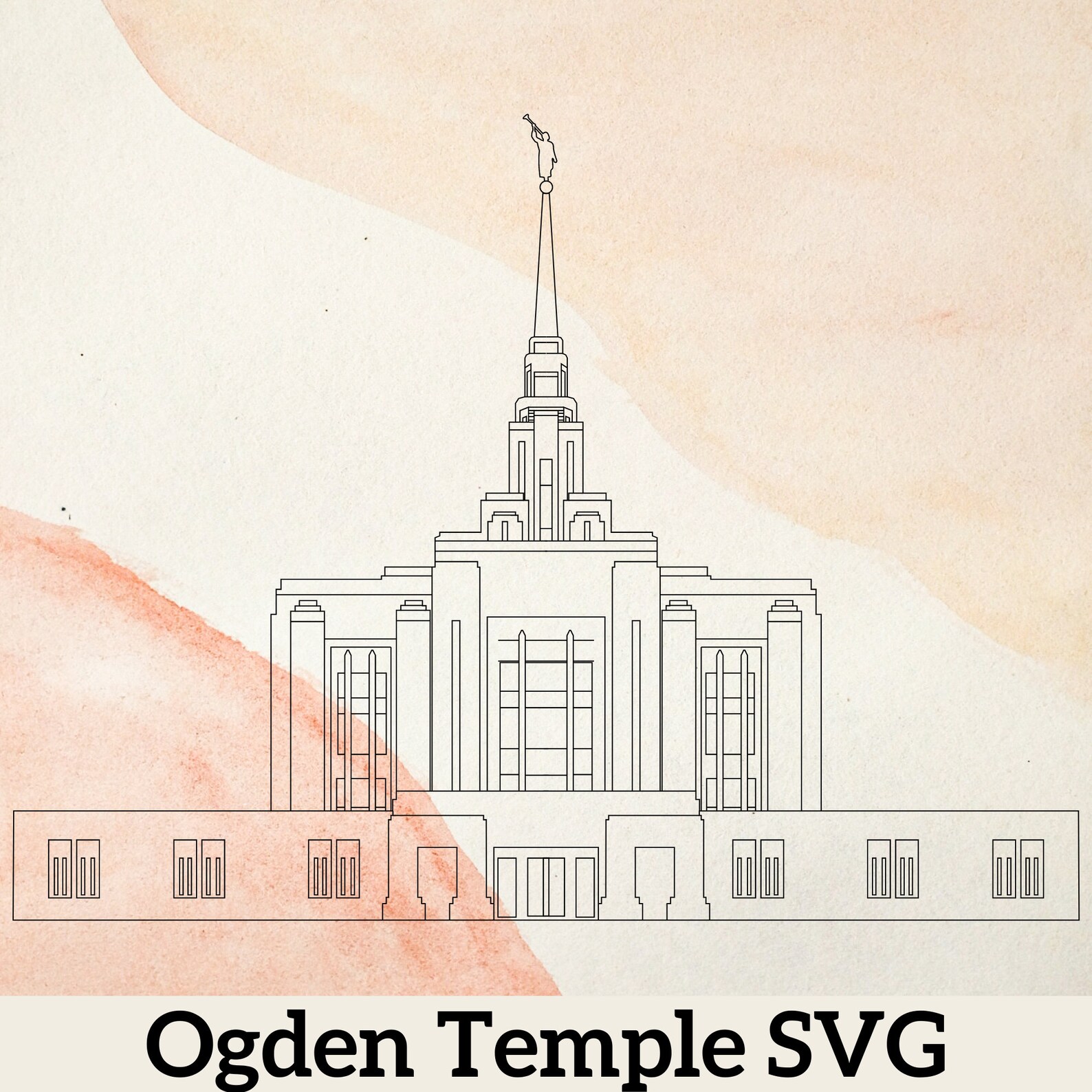 Ogden Utah LDS Temple Digital Download SVG File PNG File - Etsy