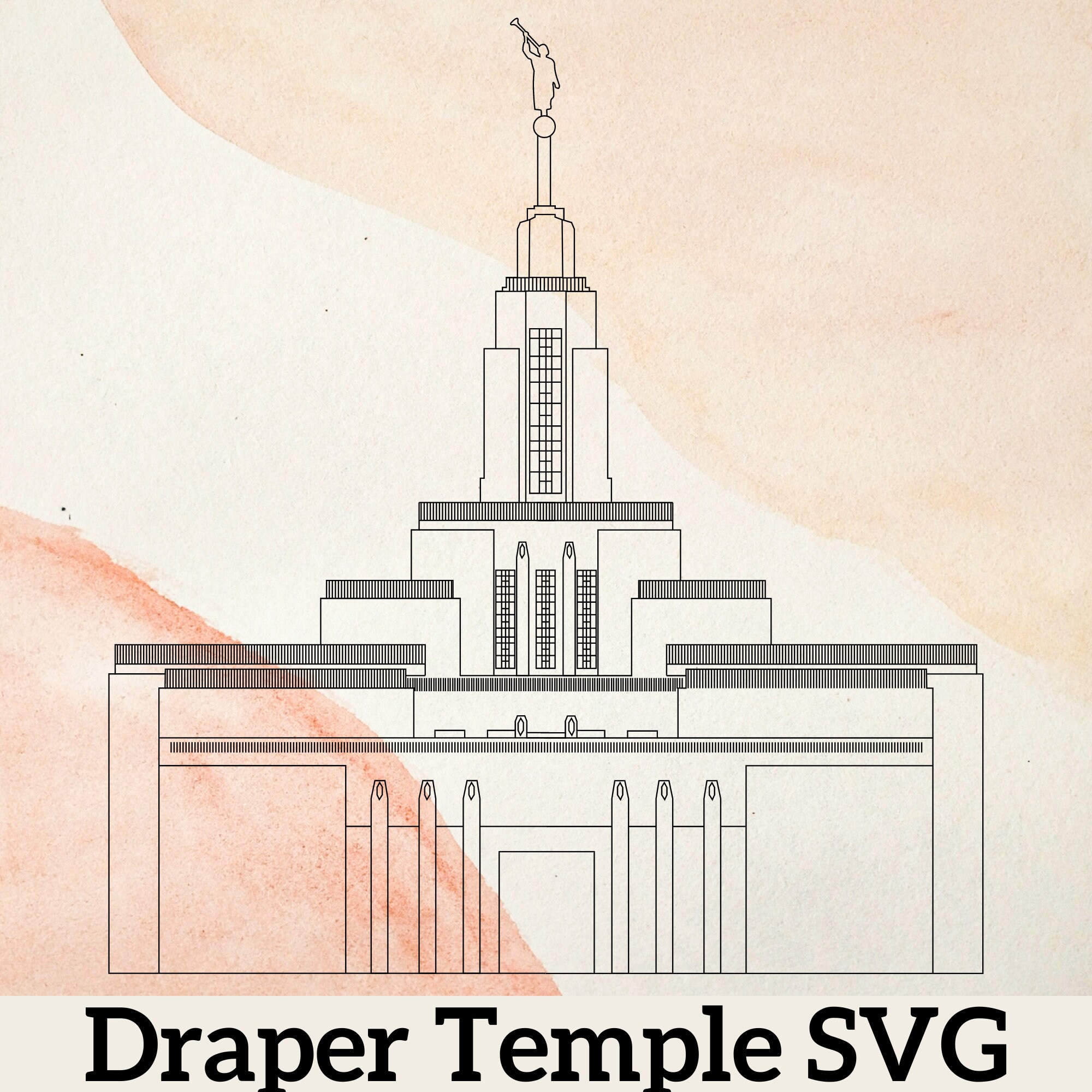 Draper Utah LDS Temple Digital Download SVG File PNG - Etsy