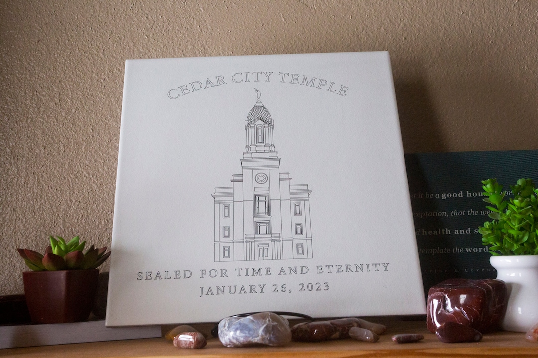Personalized Cedar City Utah LDS Temple | LDS Gift | LDS Baptism Gift ...
