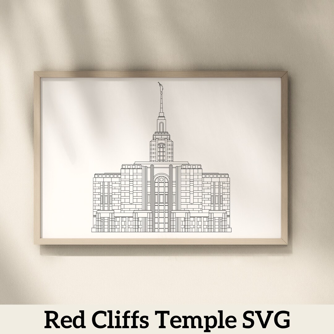 Red Cliffs Utah LDS Temple | Digital Download | SVG File | PNG File ...