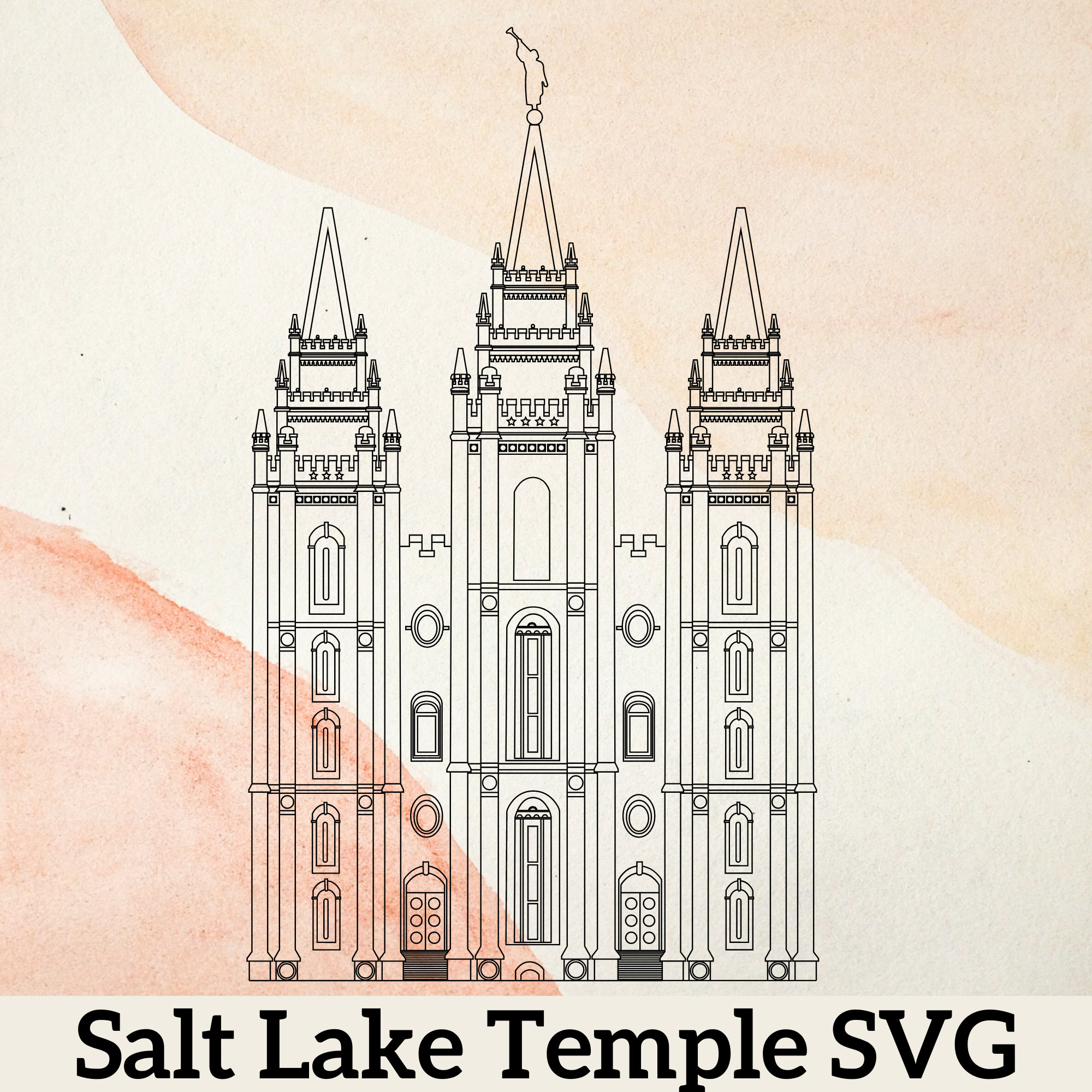 Salt Lake LDS Temple Digital Download SVG File PNG File - Etsy