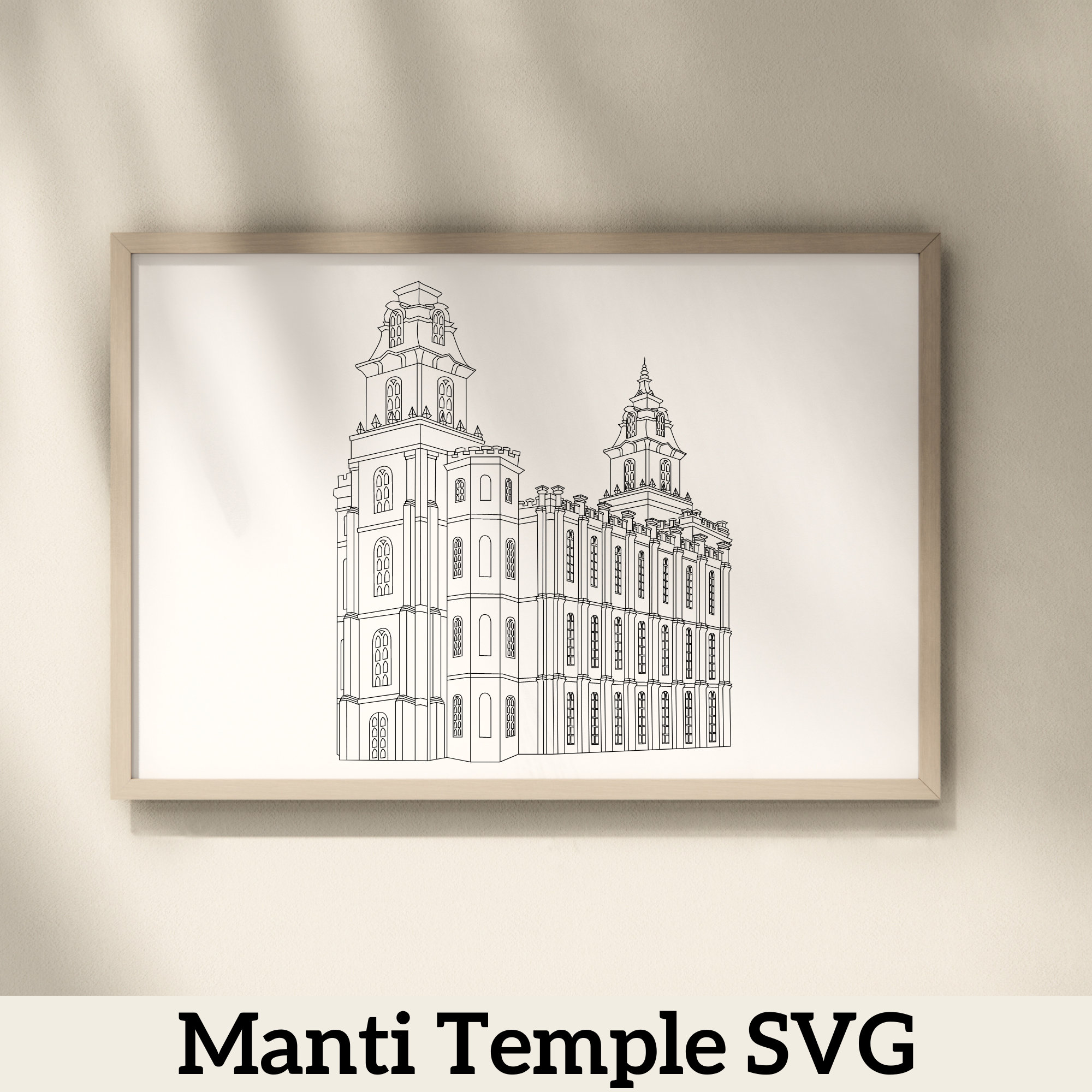 Lds Manti Temple Silhouette