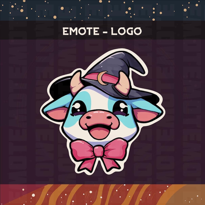 Cute Blue Cow (emote - Logo - Sticker) for Twitch or Discord - Etsy ...