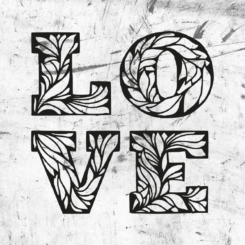 Plotterdatei LOVE - SVG / DXF | Plott | Valentinstag | Romantisch | Paar | Liebe | Digitaler ...