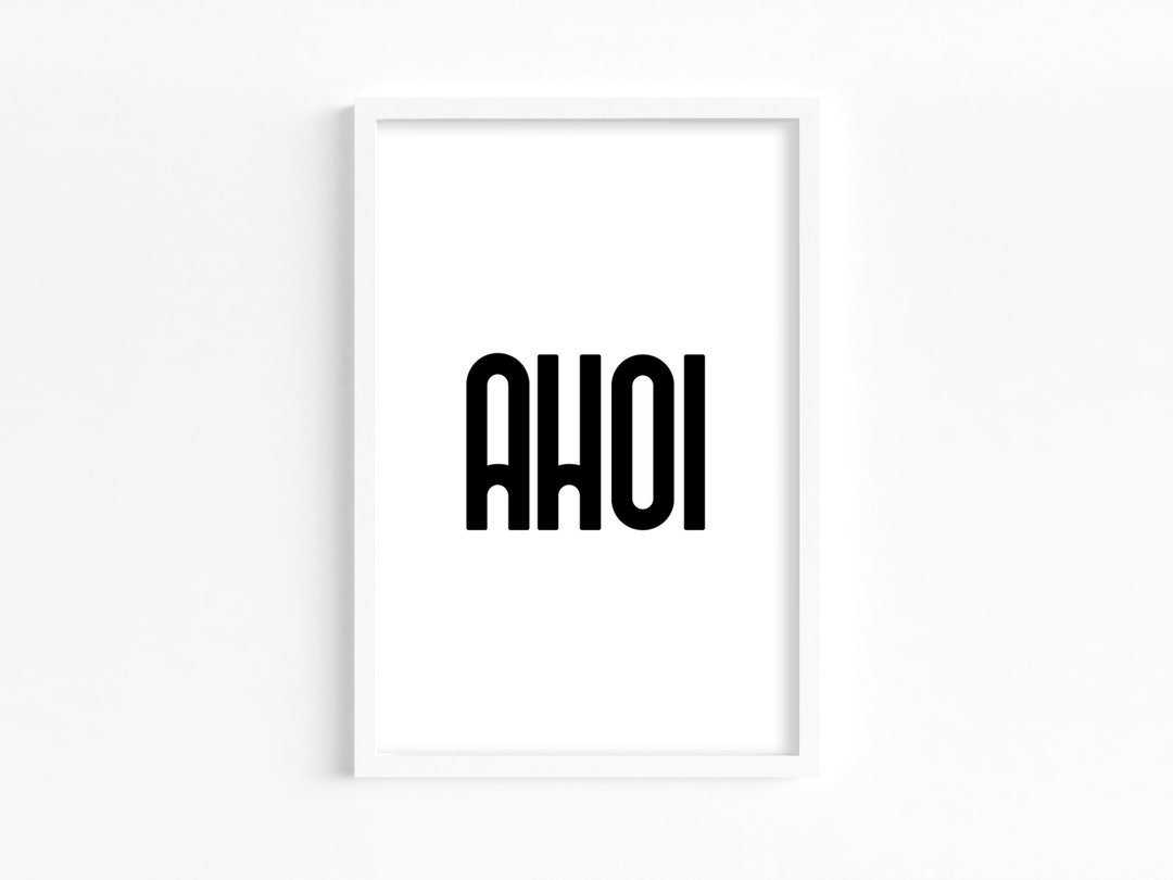 Posters Ahoy Printed DIN A4 Digital Download Wall Decoration Bathroom ...