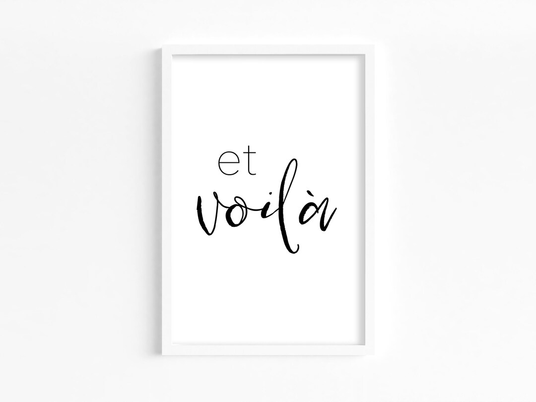 Poster Et Voilà Printed DIN A4 Digital Download Wall Decoration Room ...
