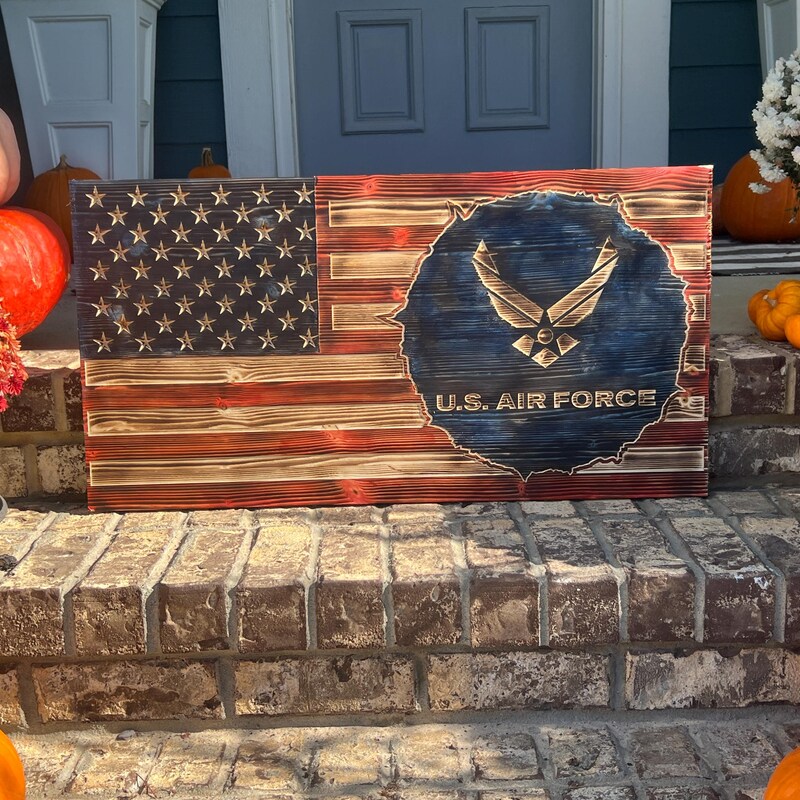 Rustic Air Force Flag - Etsy