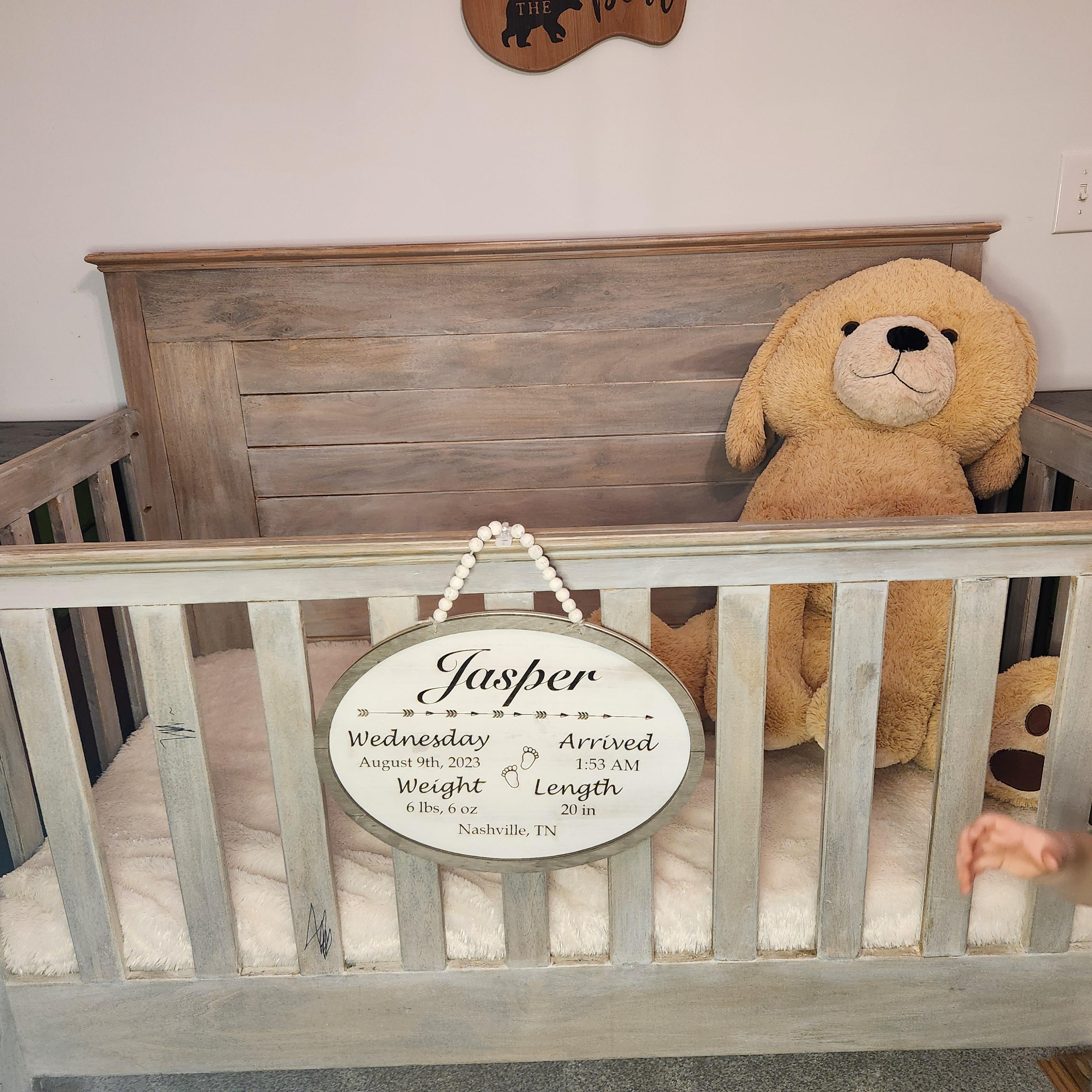 Custom Personalized Engraved Baby Birth Announcement Board With Newborn ...