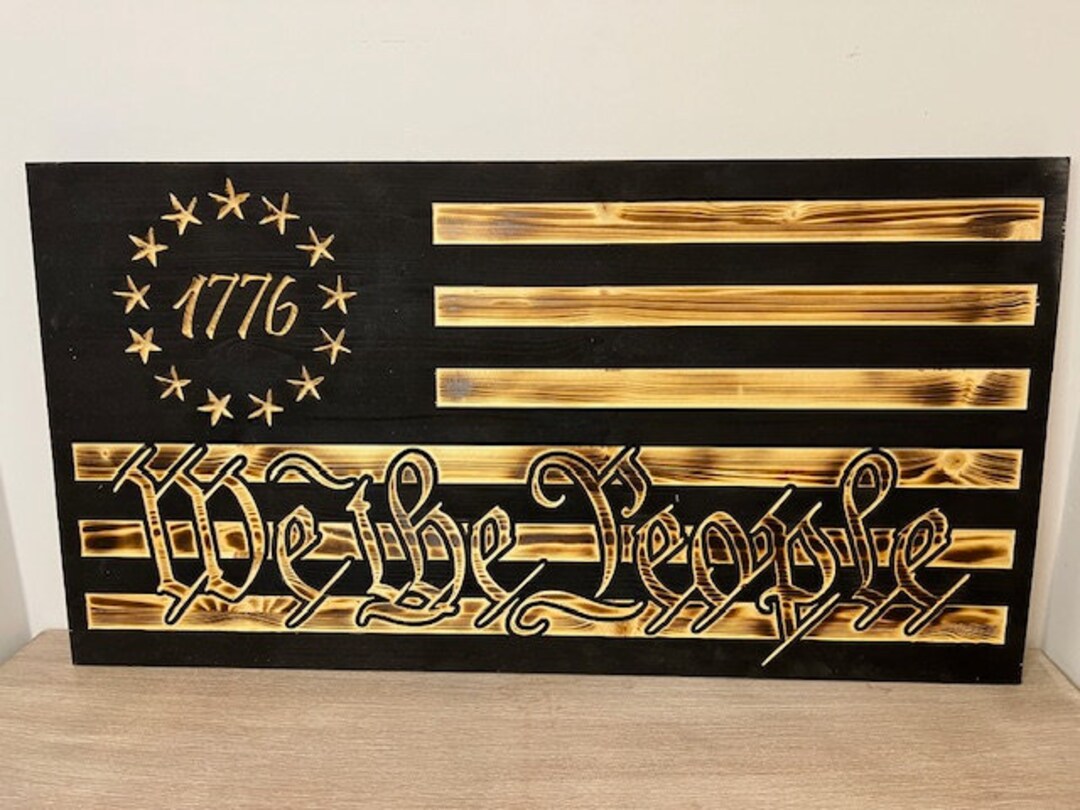 1776 Union Custom Wood Flag 32' X 16' - Etsy