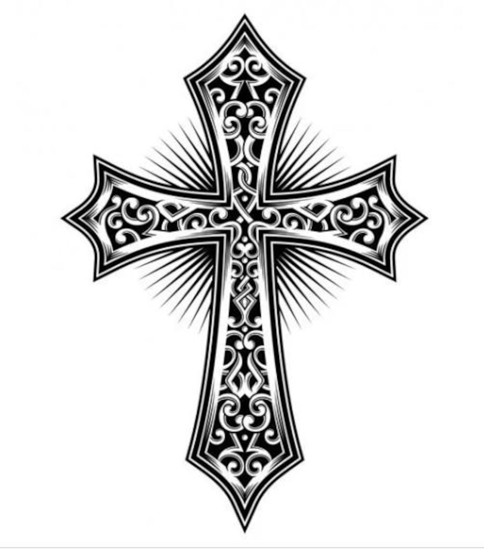 Black and White Cross - Etsy UK