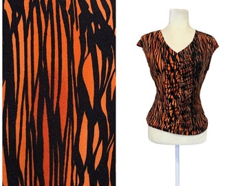 Tiger Print Top - Etsy