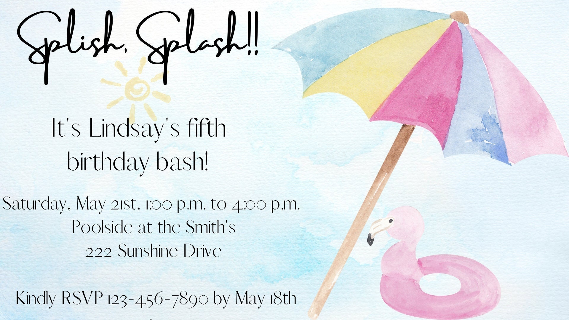 Splish Splash Birthday Bash Invitation - Etsy