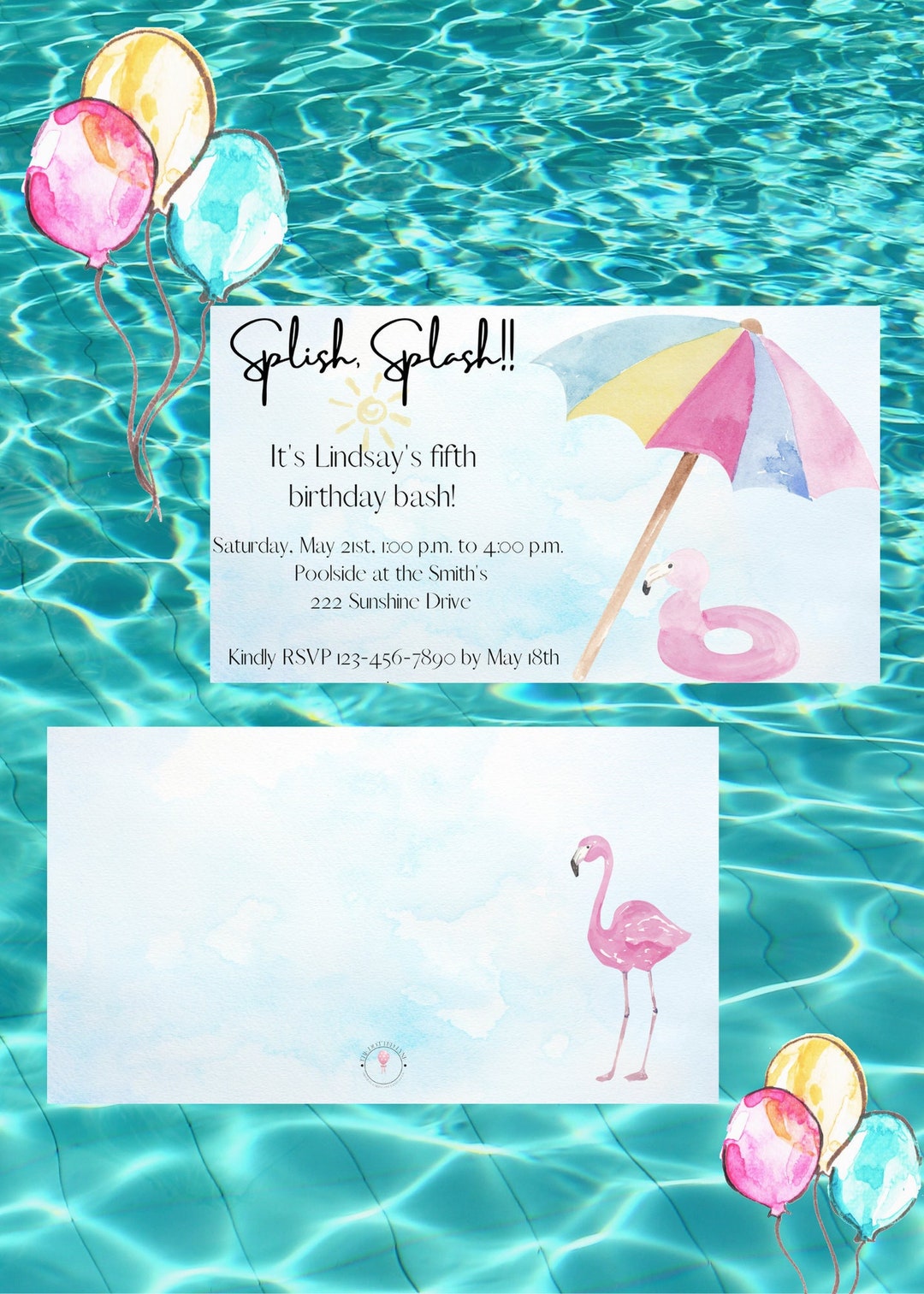 Splish Splash Birthday Bash Invitation - Etsy