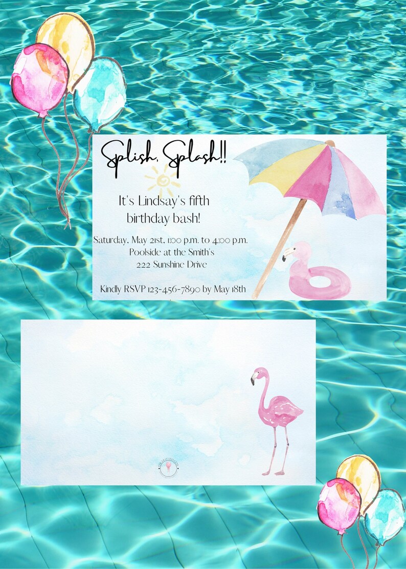 Splish Splash Birthday Bash Invitation - Etsy