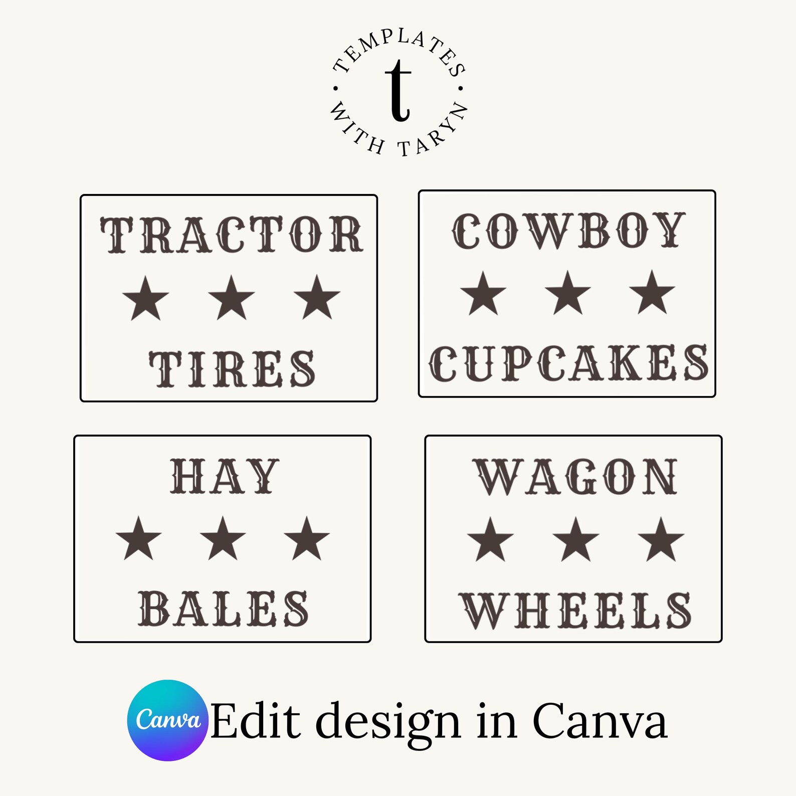 Western Food Labels Printable | Cowboy Birthday Place Cards | Western ...