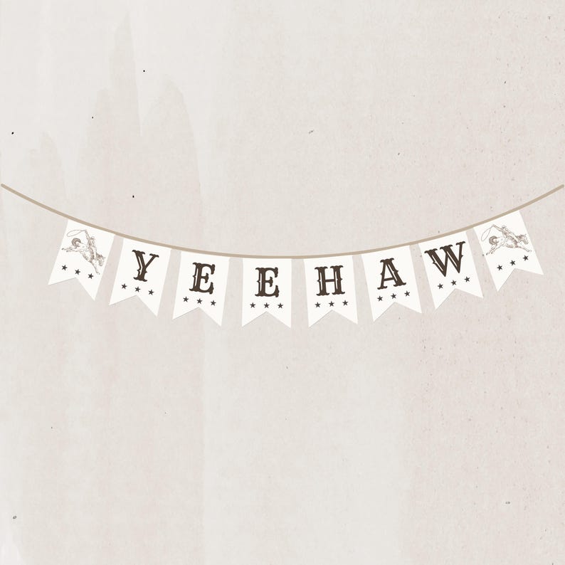 Western Birthday Banner | Western Cowboy Party Decor | Canva Editable ...