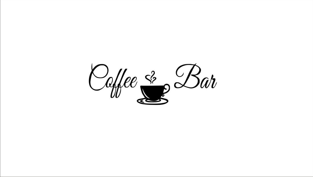Coffee Bar Decal, Coffee Bar Wall Decal, Coffee Bar Vinyl Decal, Coffee ...