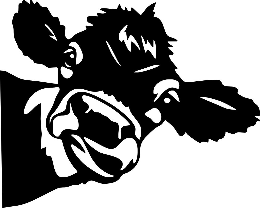 Peeking Cow Heifer Decal Left or Right Car/window Decal - Etsy