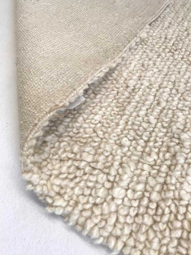 Off White Jute Runner Rug, Chunky White Runner Rug, Handmade Wool Rug ...