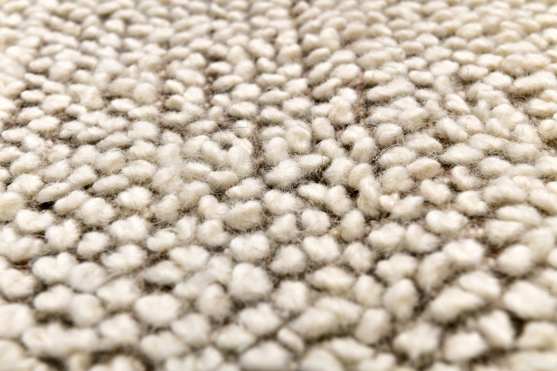 Cozy Brown Beige, Wool Rug With Custom Options Handwoven, Chunky Loop ...