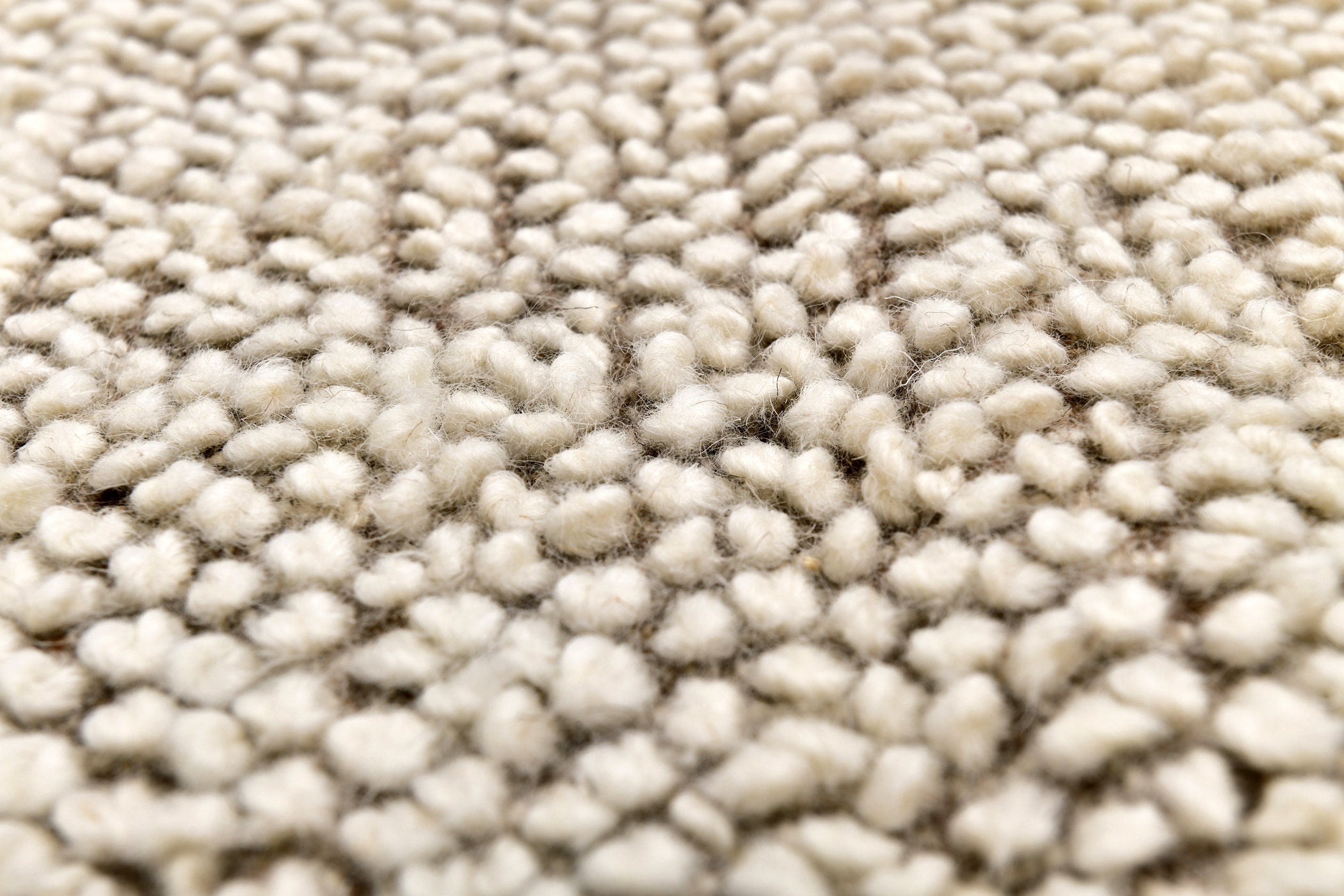 Cozy Brown Beige, Wool Rug With Custom Options - Handwoven, Chunky Loop ...