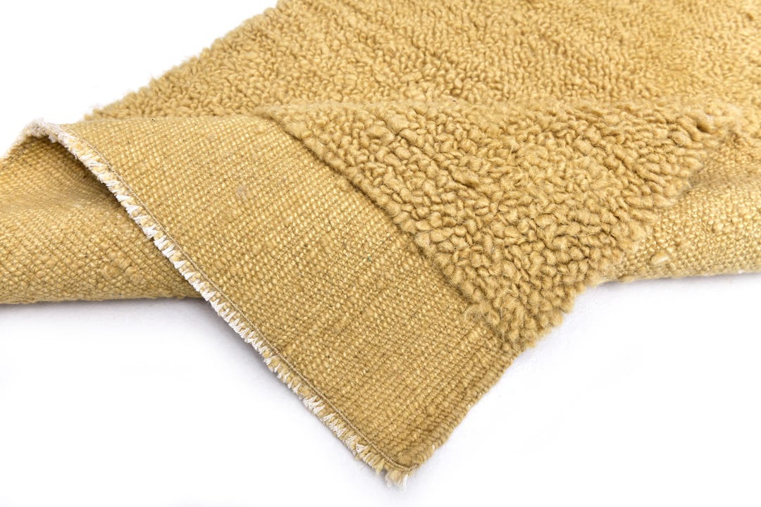 Dark Mustard Runner Rug - Modern Dark Mustard Runner Rug - Handmade ...