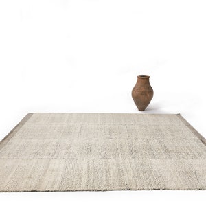 8x10 Area Rug, 8x10 Kilim Rug ,8x10 Soft Wool Jute Kilim Rug, Wool ...