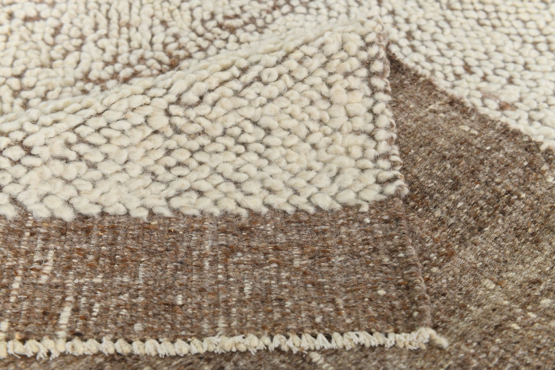 Brown Rug, Shades of Brown Beige Turkish Vintage Handmade Wool Area ...