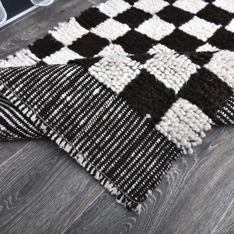 Checkered Rug Runner - Etsy