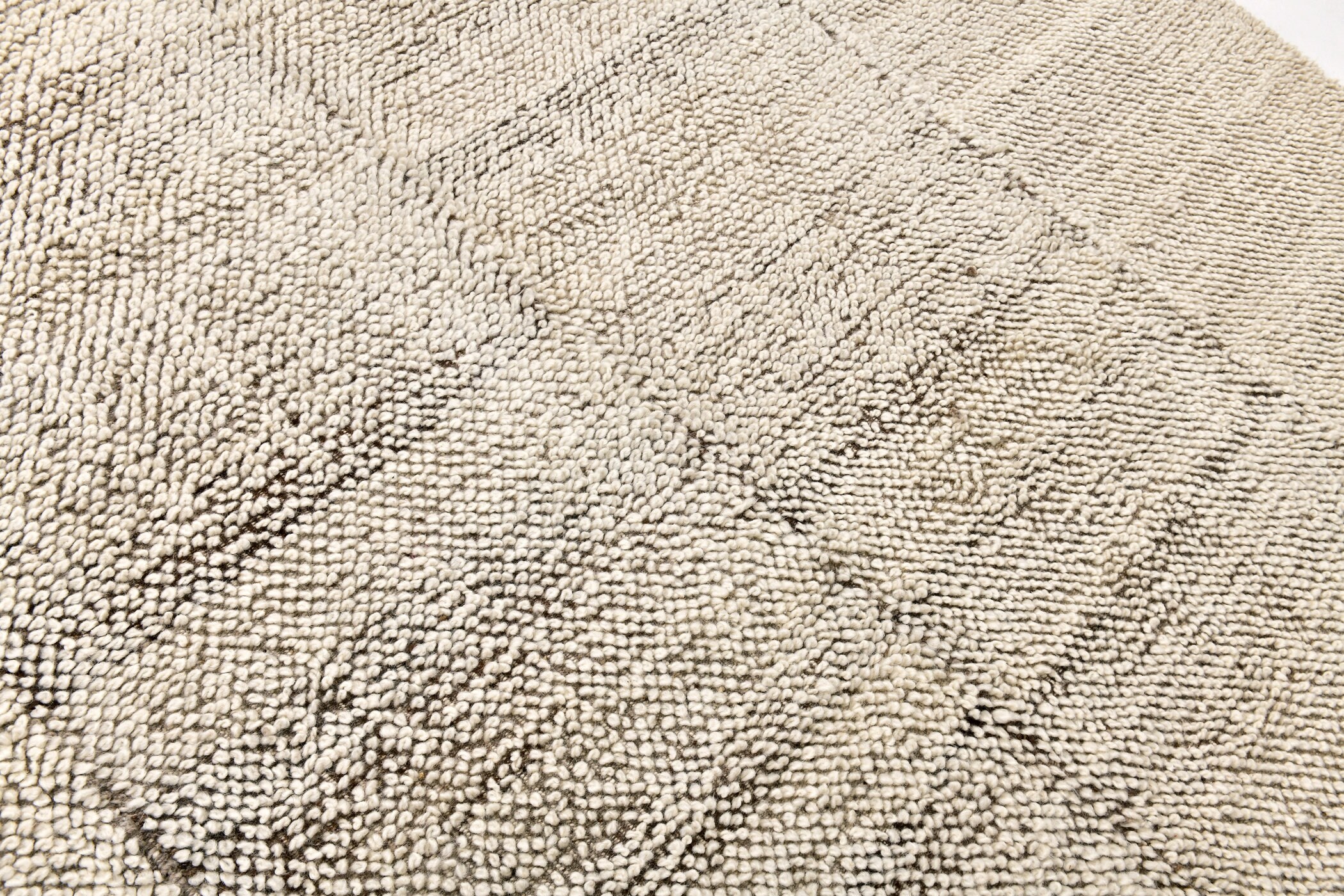 Cozy Brown Beige, Wool Rug With Custom Options - Handwoven, Chunky Loop ...