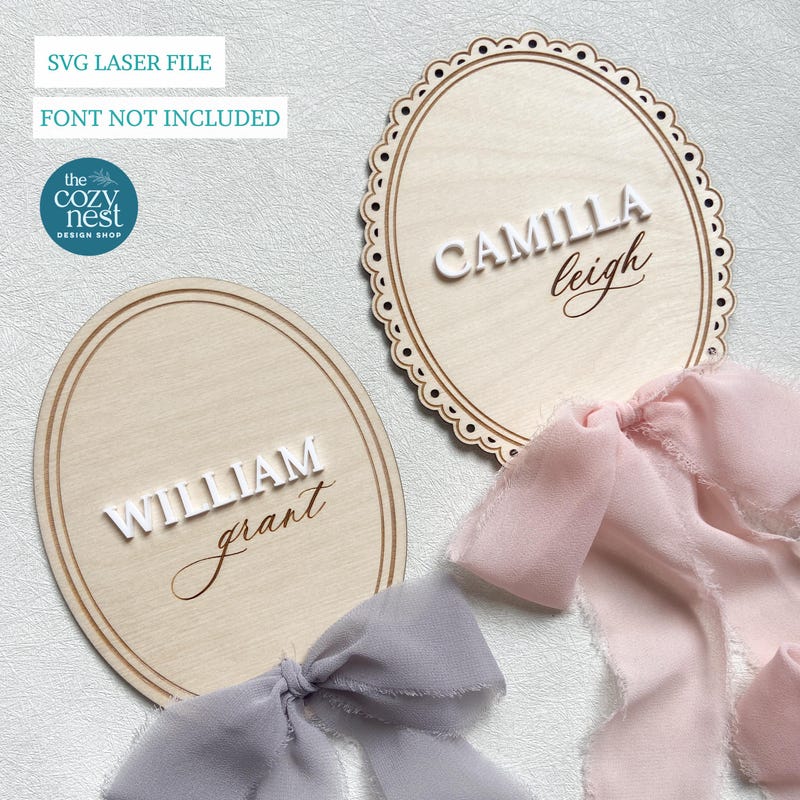 Baby Plaques Laser File - Etsy