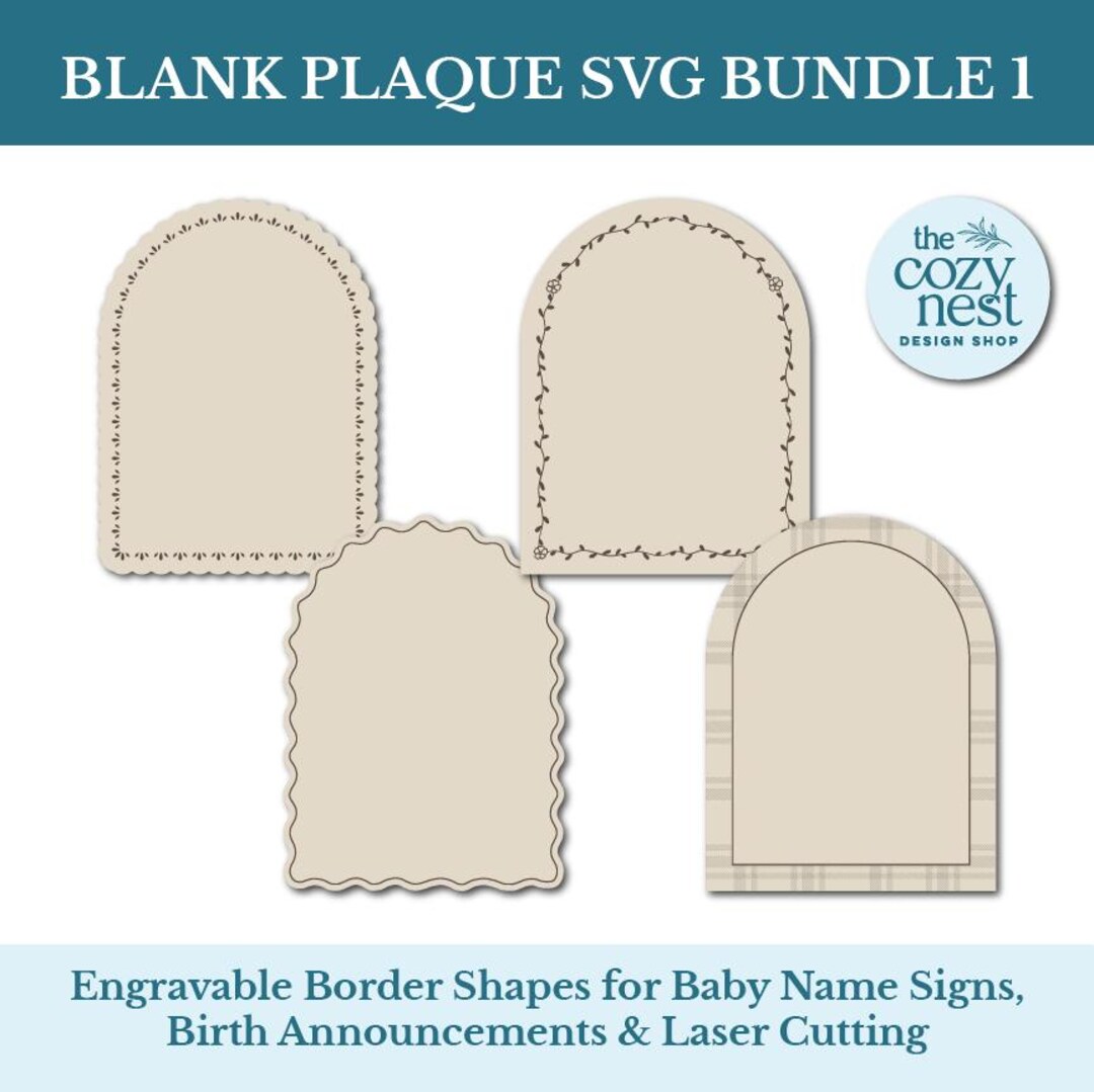 SVG Plaque Bundle 1 Decorative Frame Blanks for Signs and Laser ...