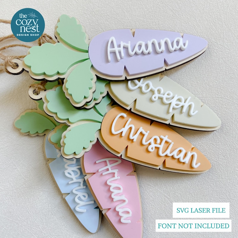 Easter Carrots Tags - Etsy UK