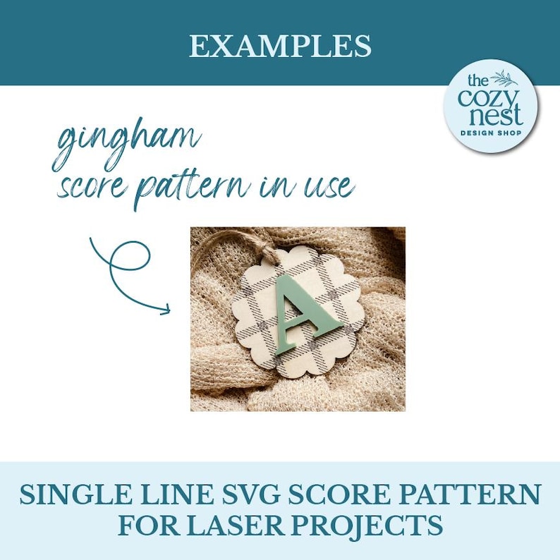Plaid Laser Score Pattern SVG Single Line Score File for Wood (digital ...